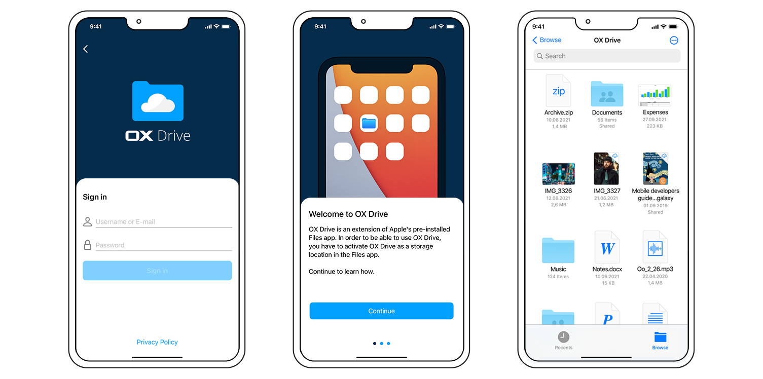 New version of OX Drive app for Apple iOS available